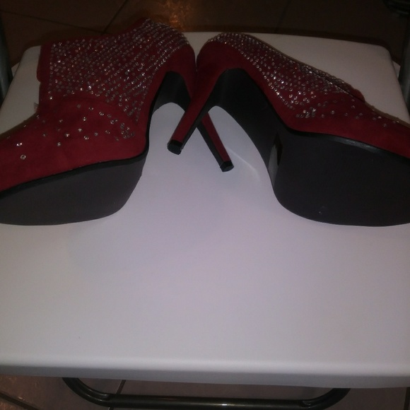 Shoes | Final Sale Red Bling Shoe | Poshmark